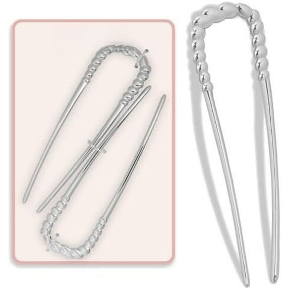 2 count 5.5Inch Hair Pins Large U-Shaped Pins for Women and Girls ...