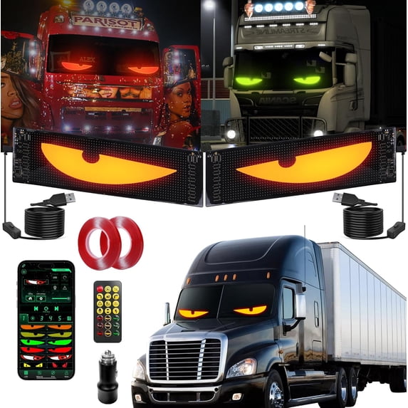 2 count 5800 Lux High-Brightness Devil Eyes Light Strips for //SUVs ...
