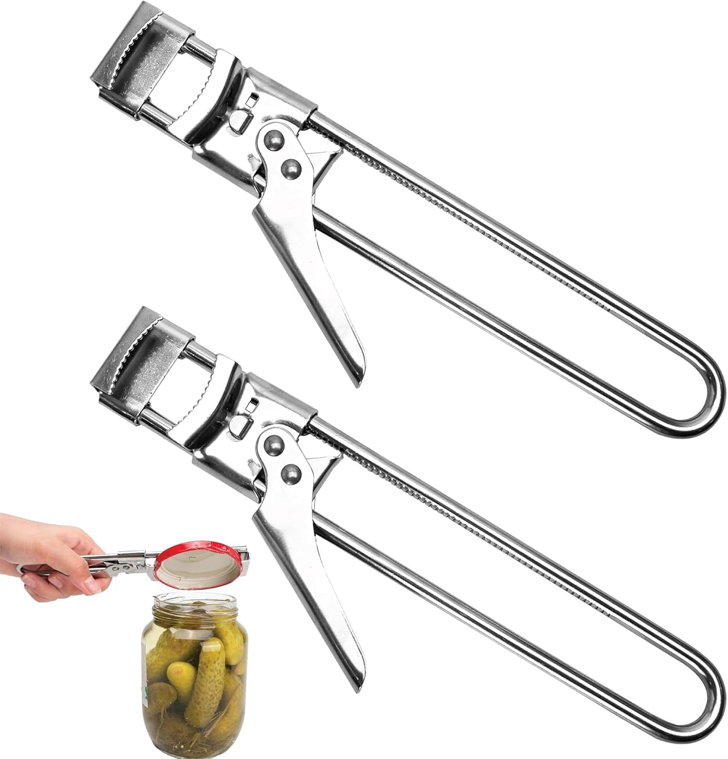 2 count Adjustable Stainless Steel Jar Opener - The Adjustable Jar ...