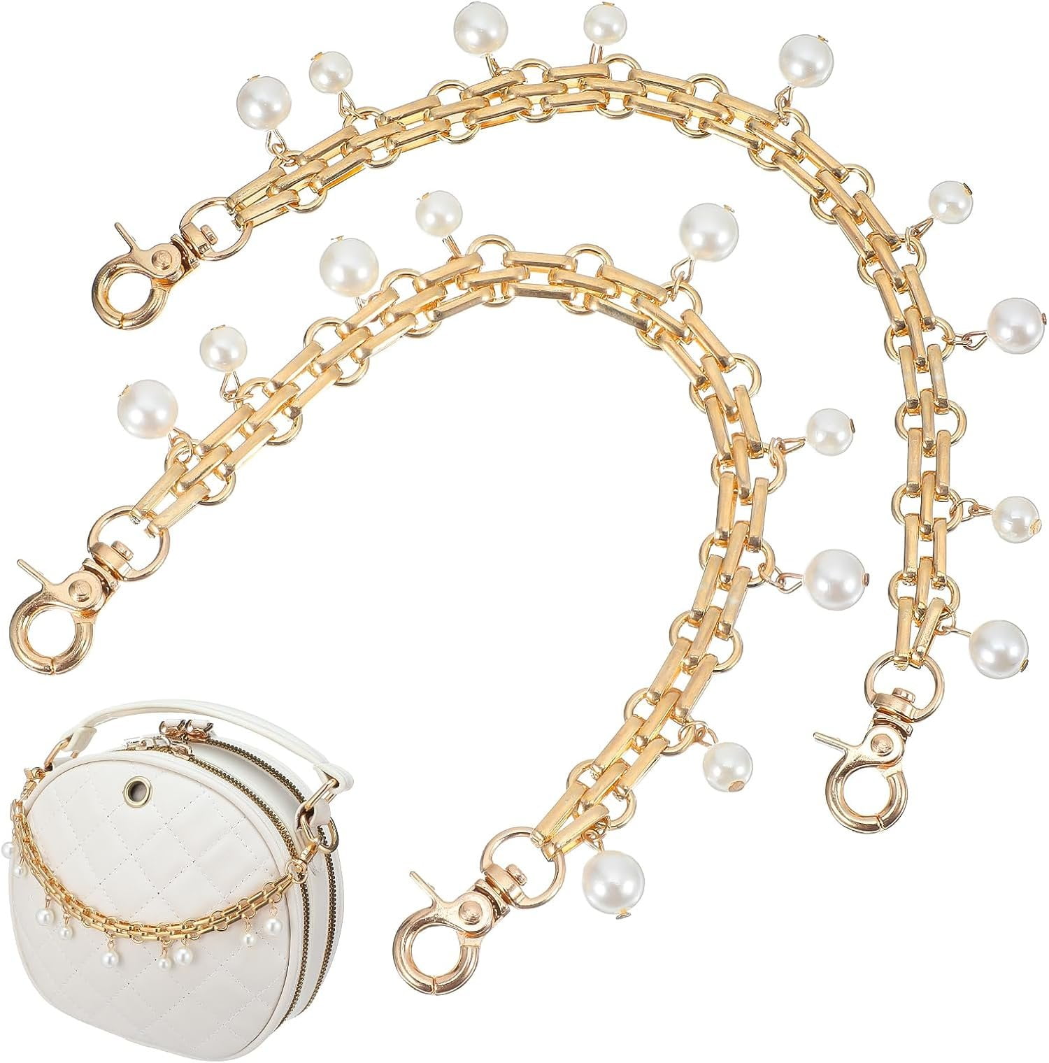 2 count Bag Chains for Handbags, 10.5 Inch Crossbody Bag Chains Purse ...