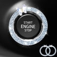 2 count Bling Ring Emblem Sparking, Butterfly Button Rings and Knob ...