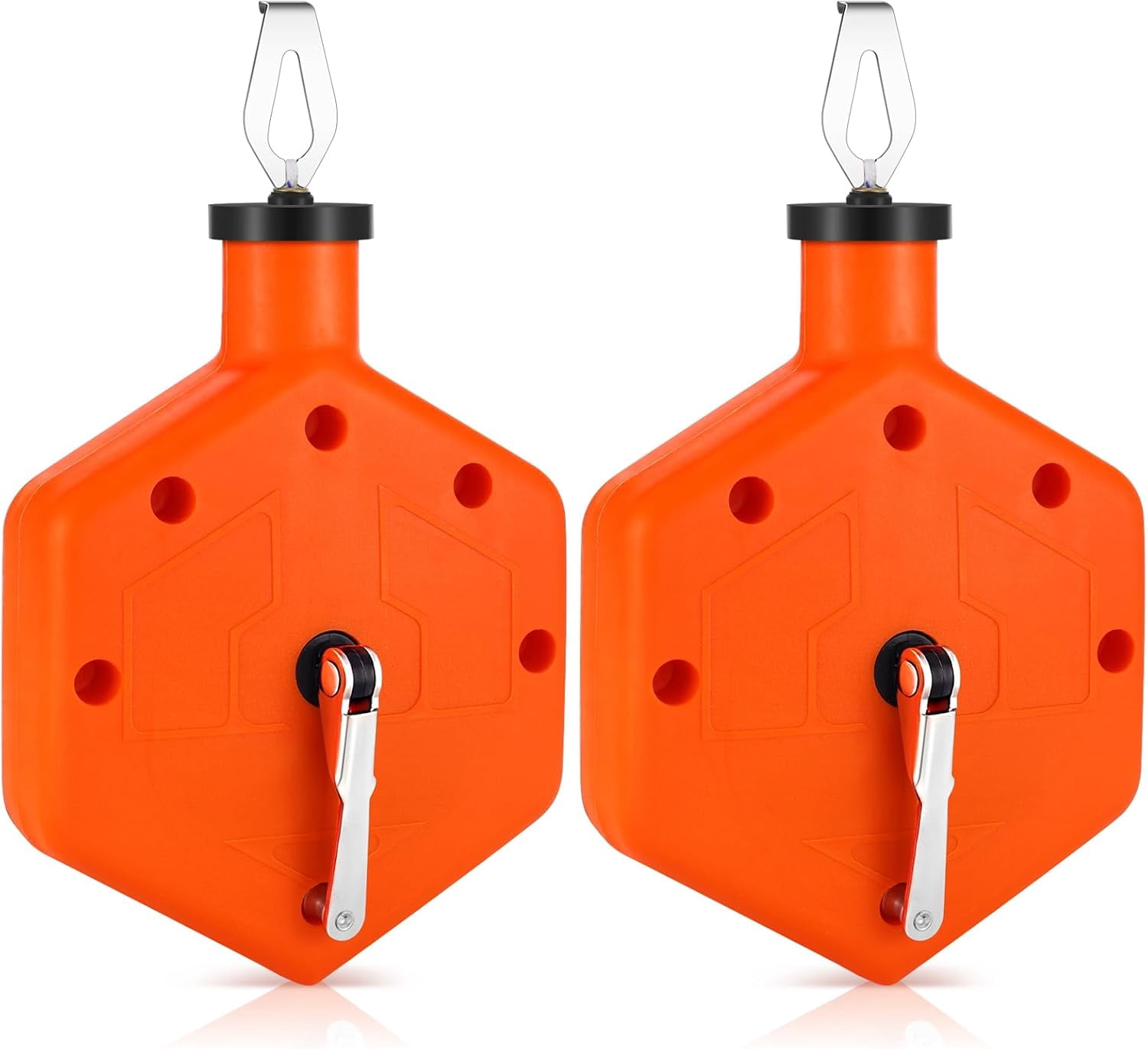 2 count Chalk Line Reel 100 Chalk Line Tool Chalk Box for Construction ...