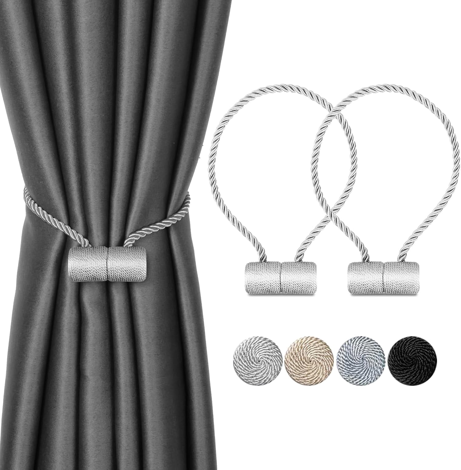 2 count Curtain Tiebacks, Window Curtain Tiebacks Decorative Rope ...