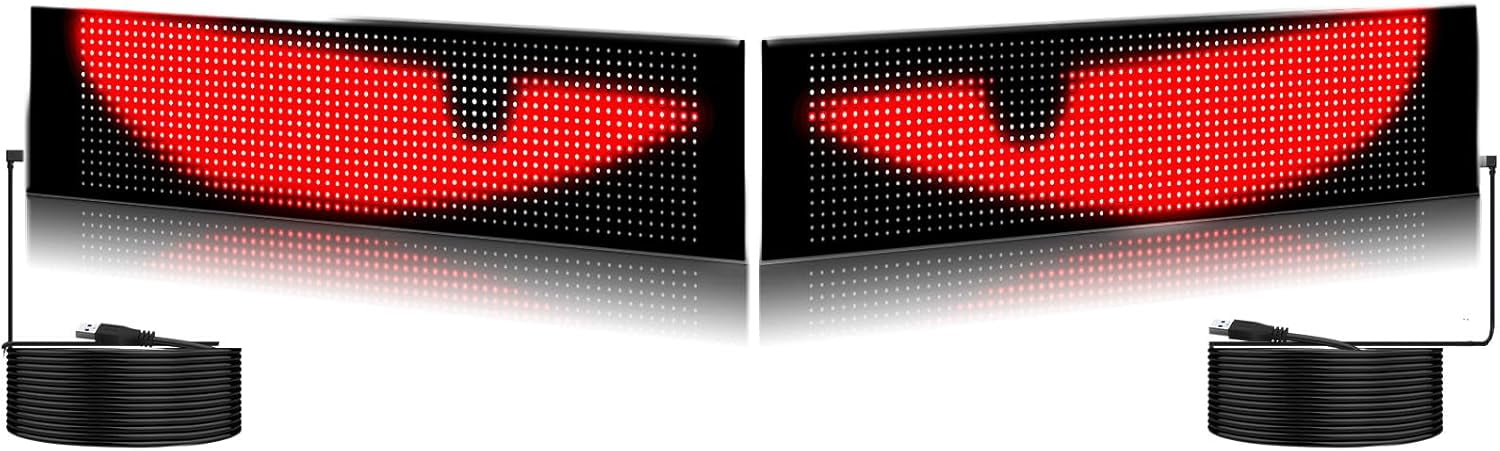 2 count Devil Eyes Light for Windshield , APP Control, Sign Strips for ...