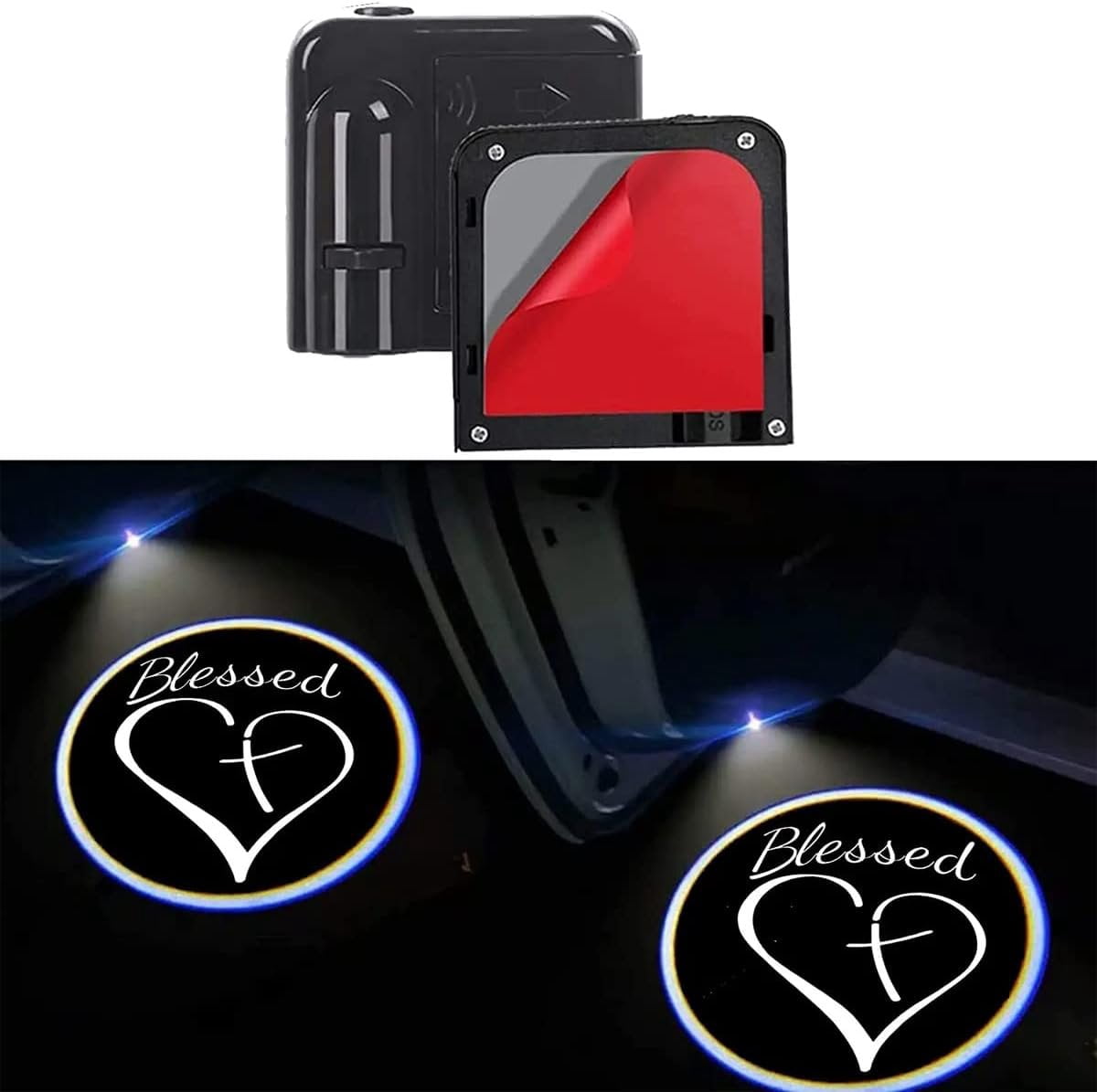 2 count Door Projector Logo Light for Blessed and Heart Christian ...