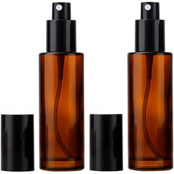 2 count Empty Glass Bottles Refillable Fine Mist Bottle Storage ...