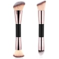 2 count -Ended Foundation Makeup Brushes Two-in- Flat Concealer Brush ...