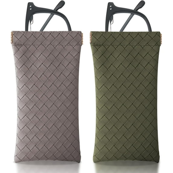 2 count Glasses Case Eyeglass Sunglasses Pouch Portable Squeeze Soft ...