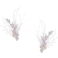 2 count Hair Clips for Women Girl White Hair Swan Accessories Bridal ...