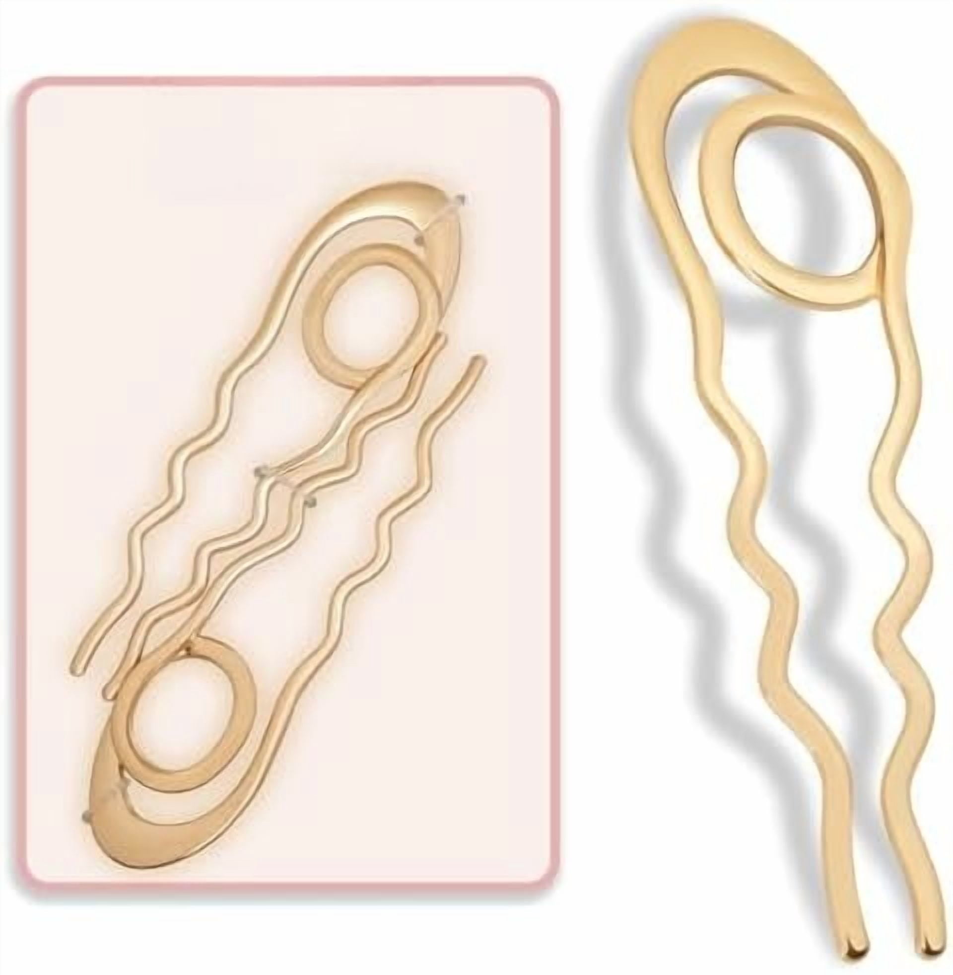 2 count Hair Pins Large U-Shaped Pins for Women and Girls Fashion Hair ...