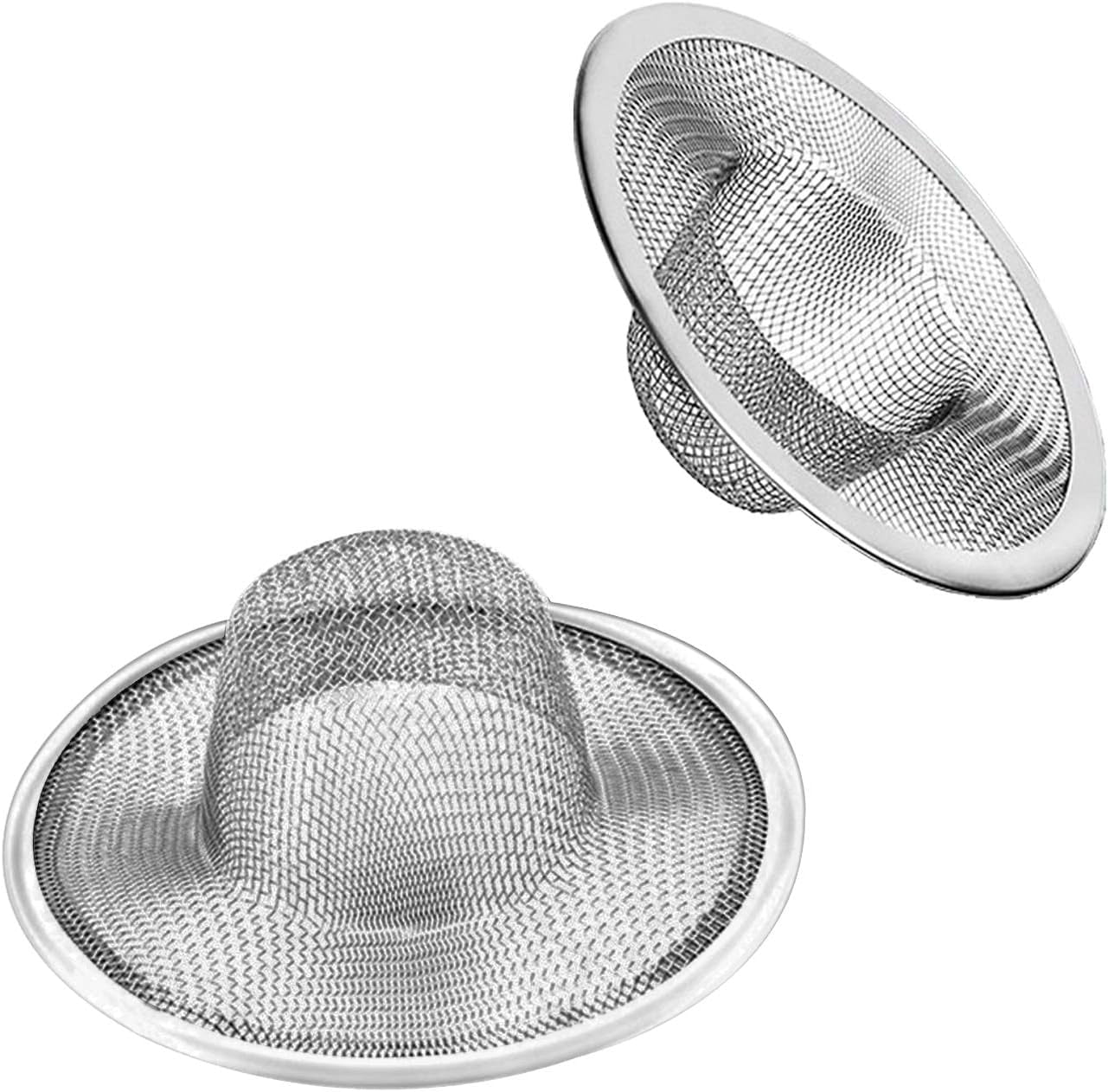 2 count Heavy Duty Stainless Steel Slop Basket Filter , 4.41" Top / 2. ...