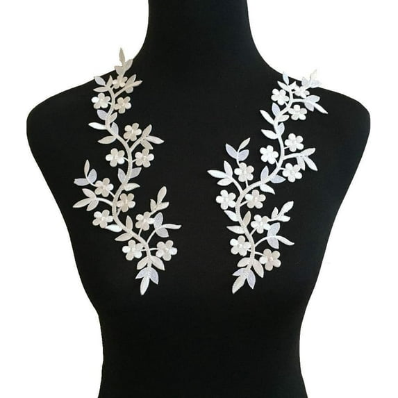 2 count Iron On Patches Garment Applique Embroidery DIY Accessory ...