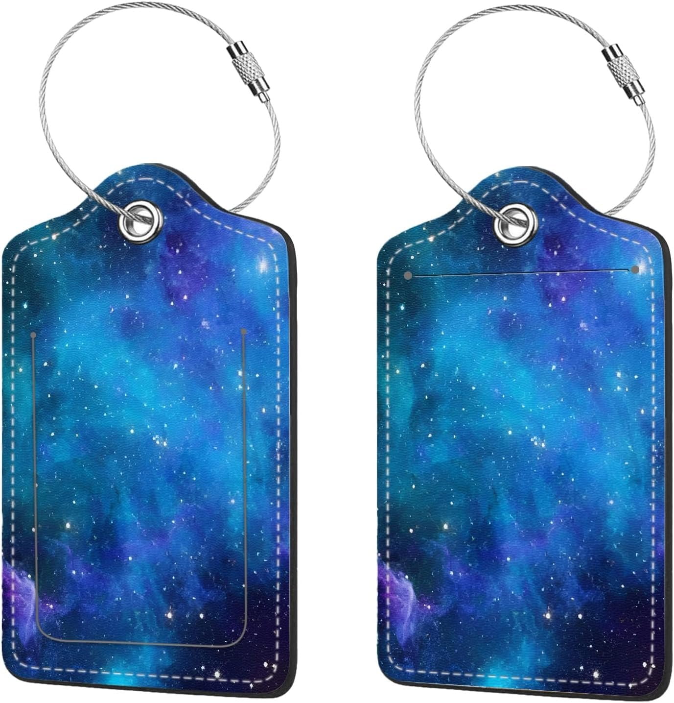 2 count Luggage Tags for Suitcase, Cute PU Leather Travel Bag Tag with ...