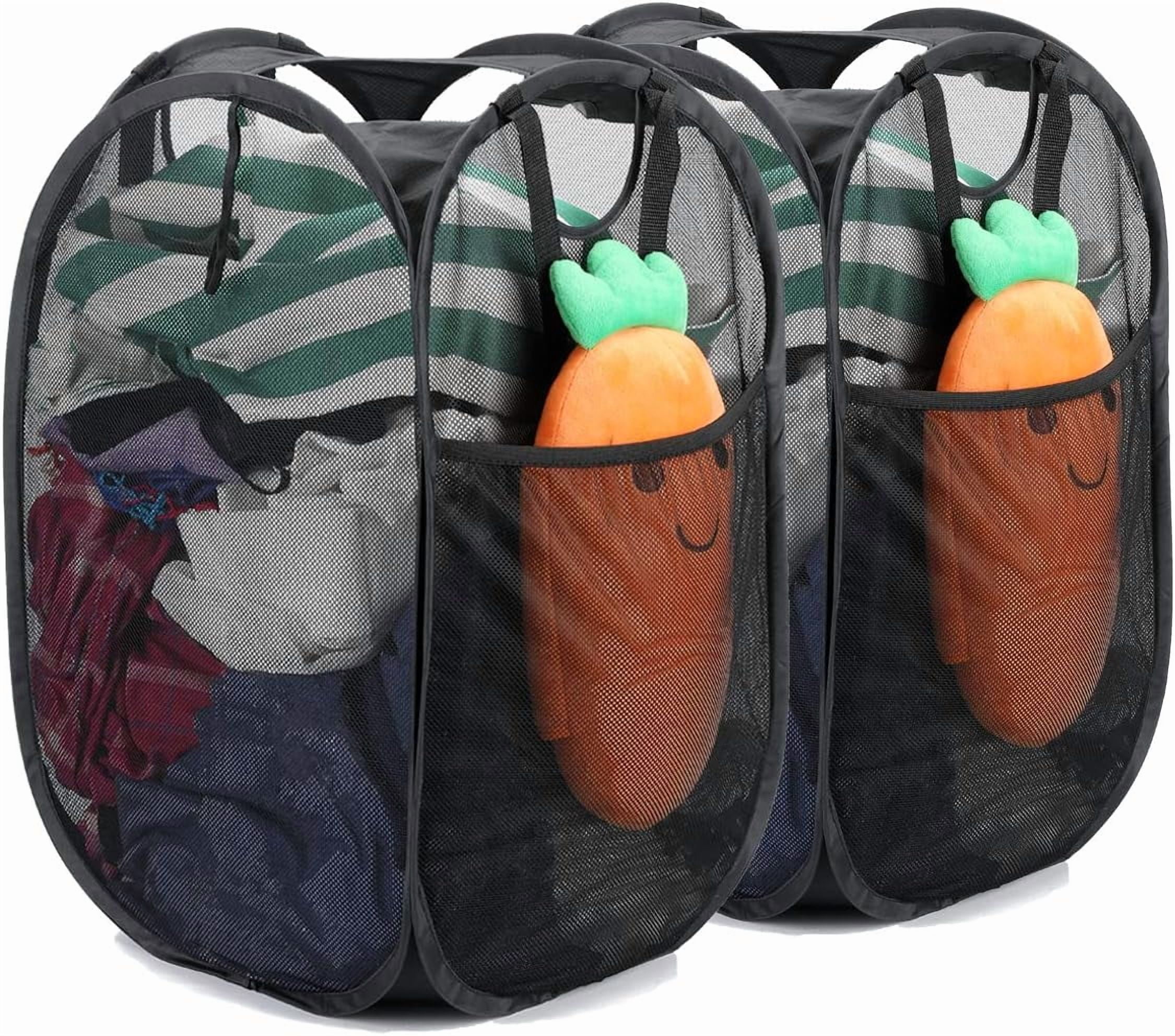 2 count Mesh Pop-up Laundry Hamper, Quality Pop Up Hampers for Laundry ...