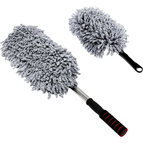2 count Microfiber Dusters, Scratch Exterior Dust Brust Set with ...