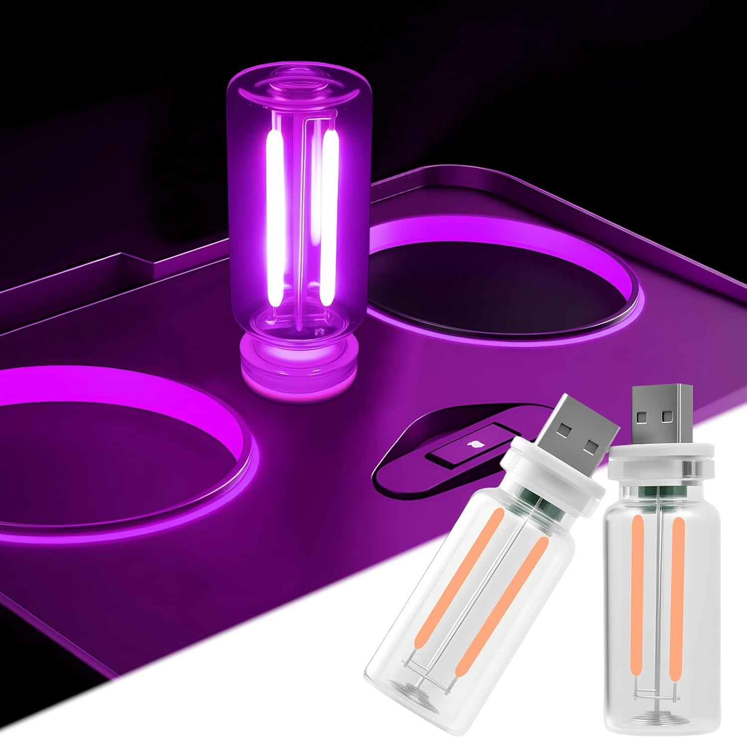 2 count Night Light Bulb, Touch Dimmable Interior Ambient Lights ...