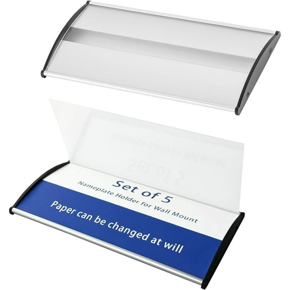 2 count Office Name Plate Holder for Door Wall Mount 8'' x 4'' Business ...