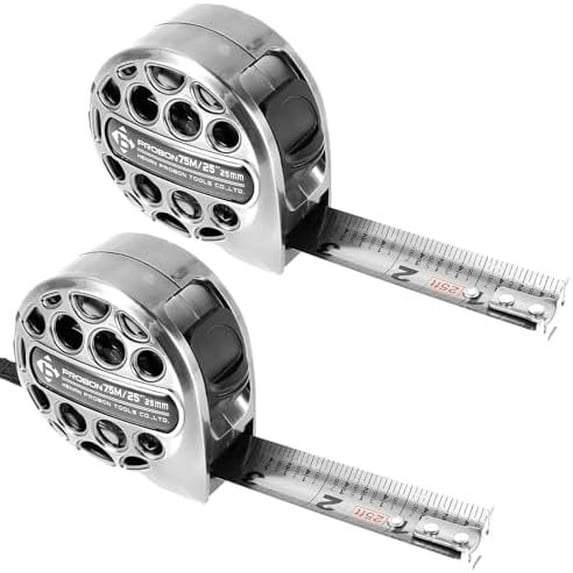 2 count/Pack Tape Measure 25'FT Foot/7.5M Retractable Measuring Tape ...