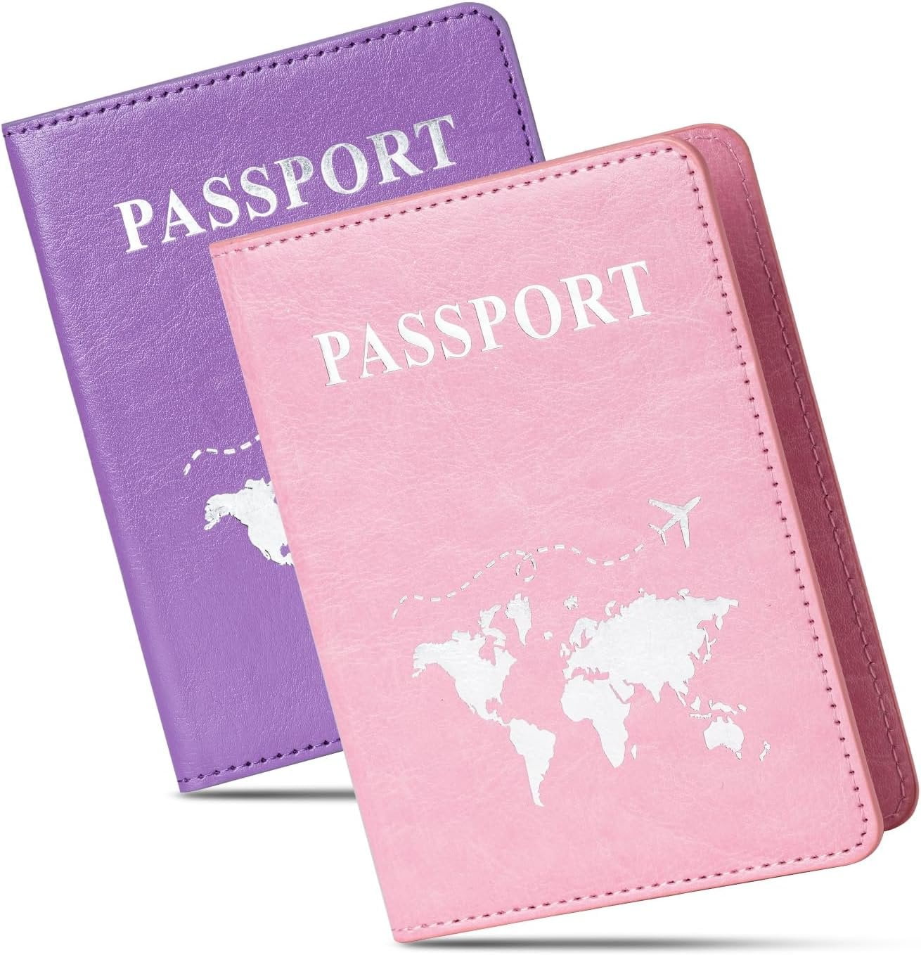 2 count Passport holders,Ultra Slim passport wallet,PU Leather Passport ...