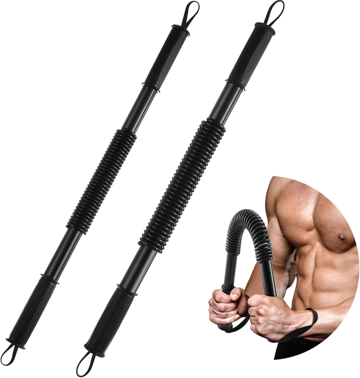 2 count Power Bar Upper Exercise for Chest 12-44 Lbs & 45-110 Lbs ...