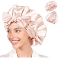 2 count Satin Bonnet Silk Bonnets Womens Hair Bonnet For Sleeping ...
