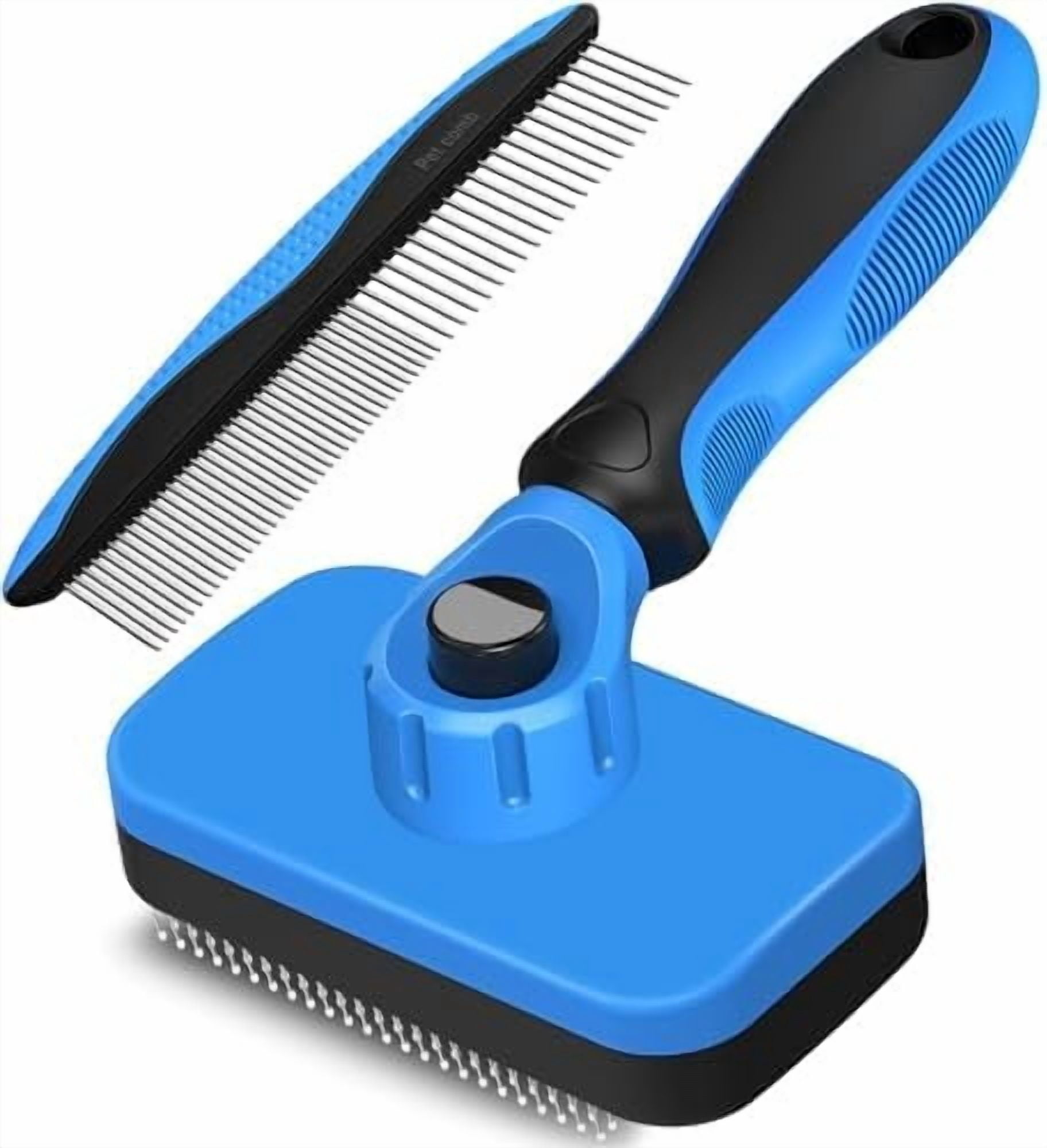 2 count Self Cleaning Slicker Brush & Comb - Friendly Deshedding Tool ...