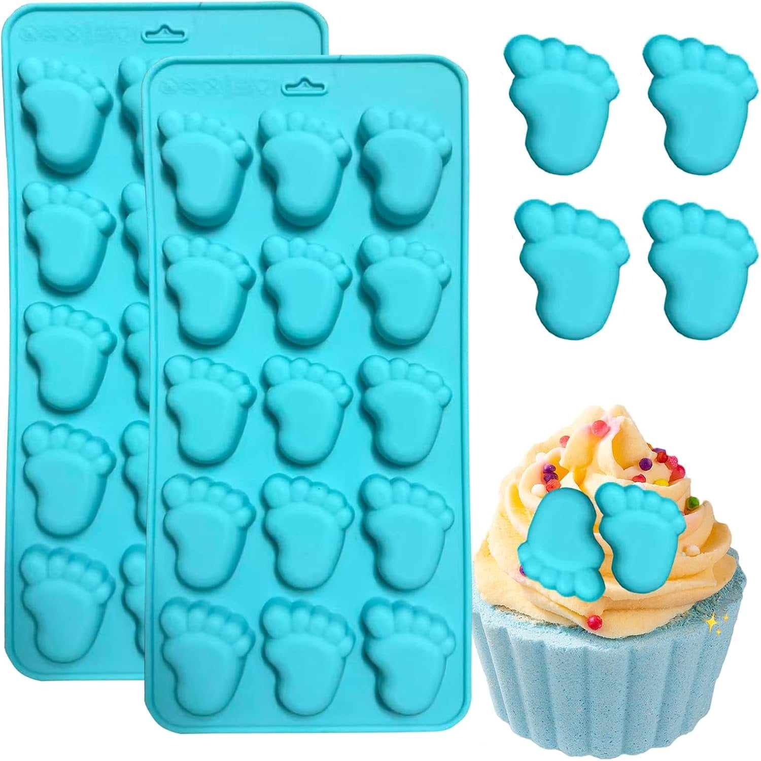 2 count Shower Mold, (Right) Mold, Cute Mold For Cake Decoration ...