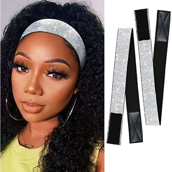 2 count Silvery Elastic Bands for Wig, Lace Melting Band to Lay Edges ...