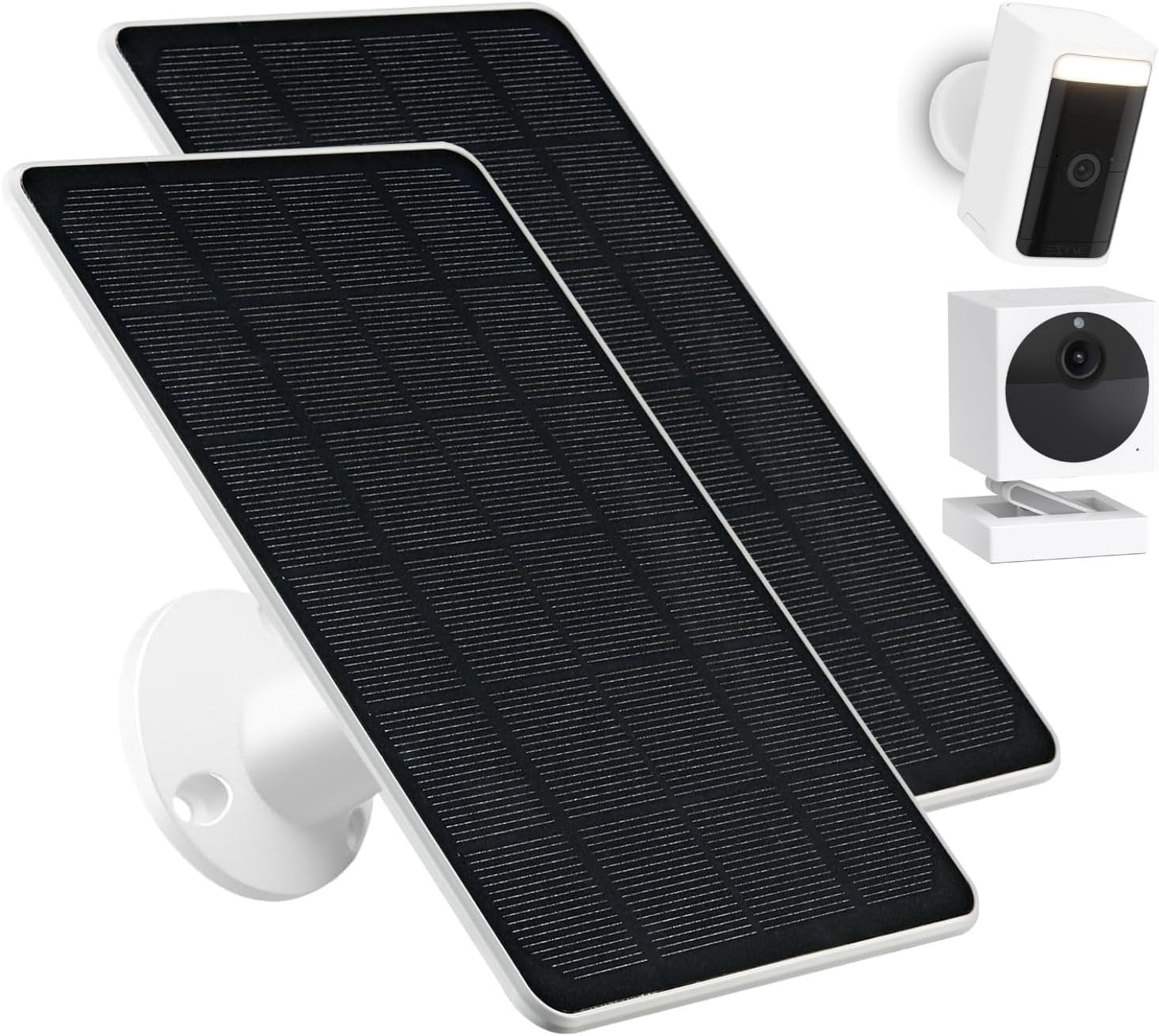 2 count Solar Panel Compatible with Cam Pro, Cam Outdoor V1/V2, 9.4ft ...