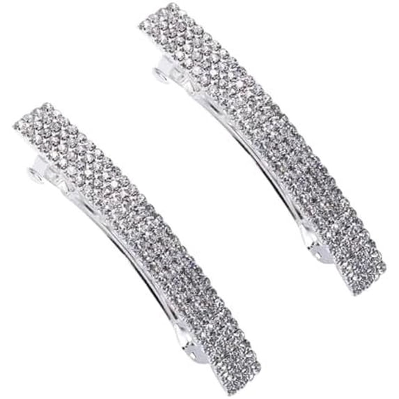 2 count Sparkly Rhinestone Hair Clip Design Bridal Fashion Gorgeous ...