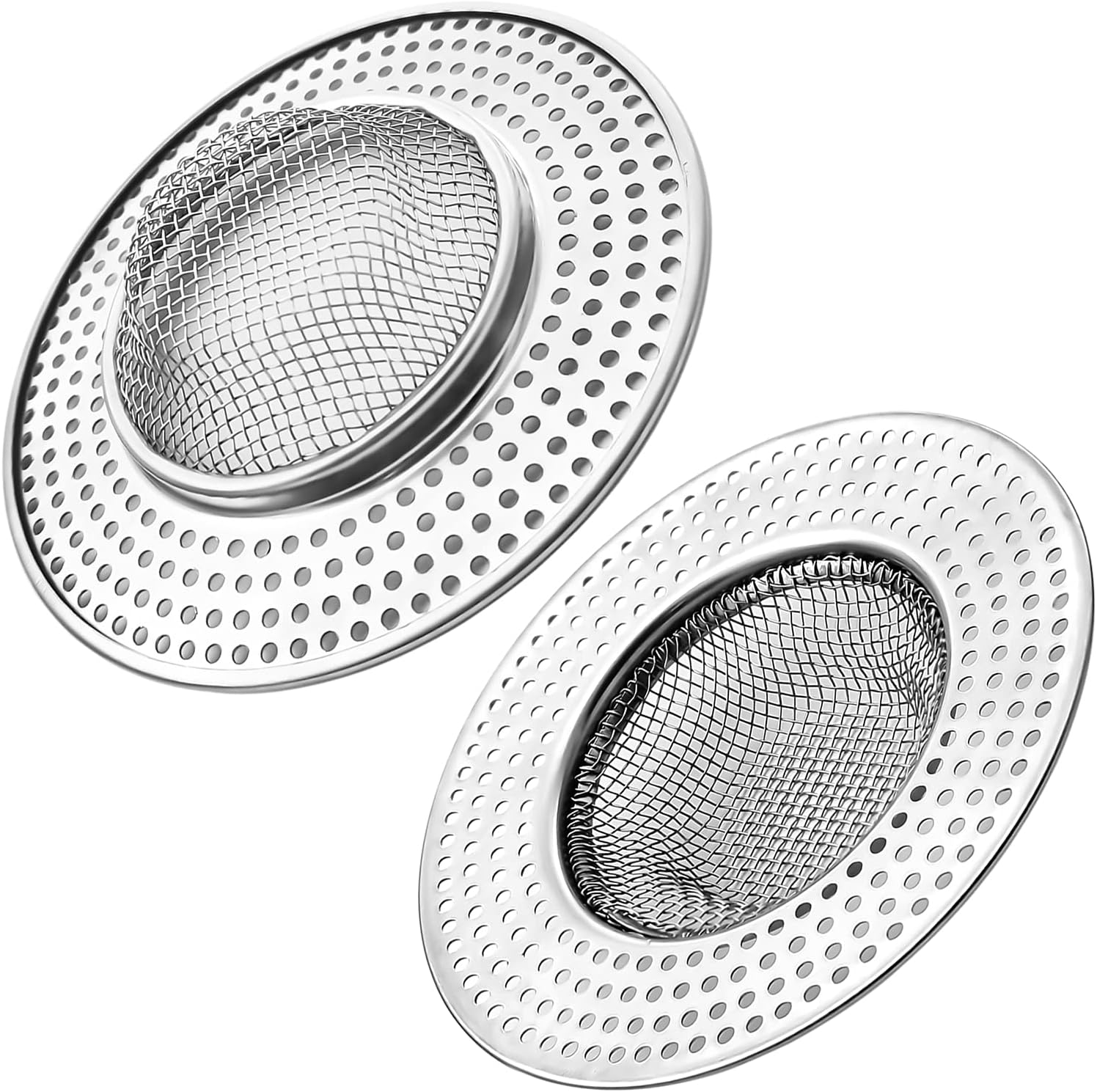 2 count Stainless Slop Basket Filter ,3.54" / 1.65" Mesh Sink Strainer ...