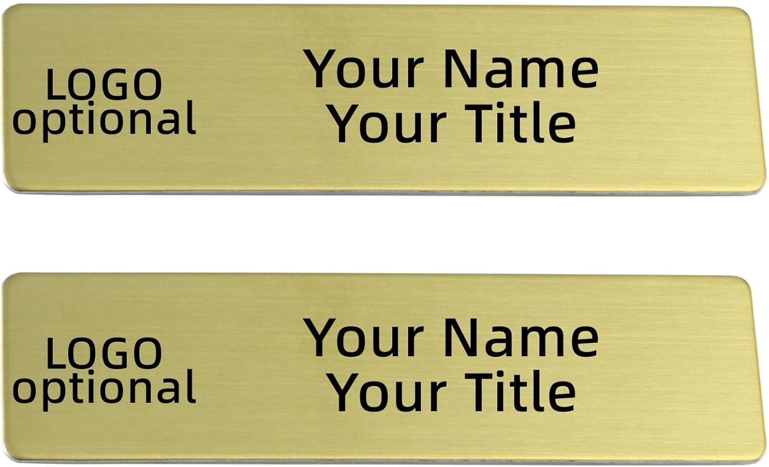 2 count Stainless Steel Custom Name Tags with Pin or Adhesive Tape ...