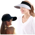 2 count Wide Brim Sun Visor Hat Women Large UV Protective Golf Beach ...