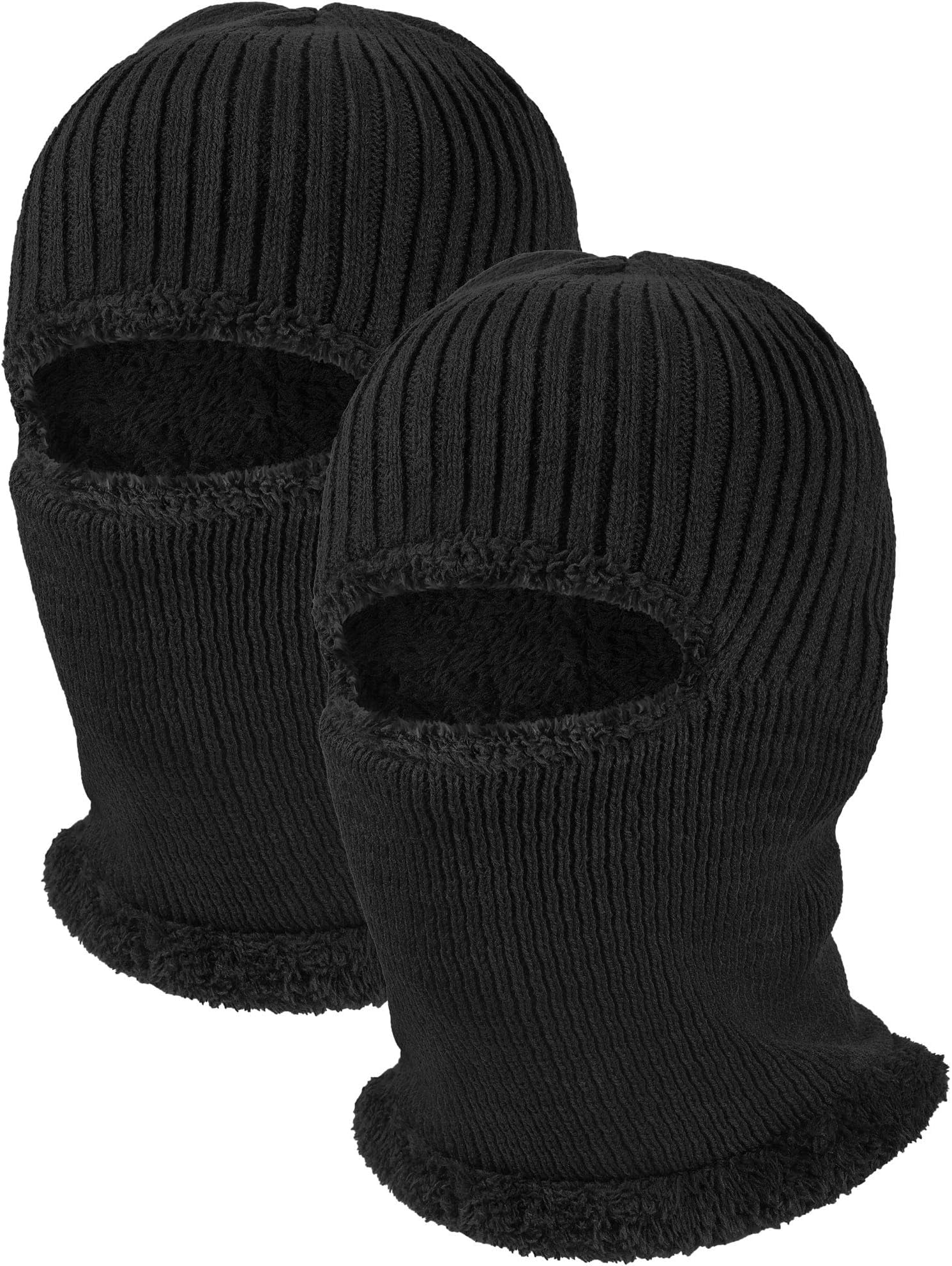 2 count Winter Ski Warm Knitted Balaclava for Men Women Fleece ...