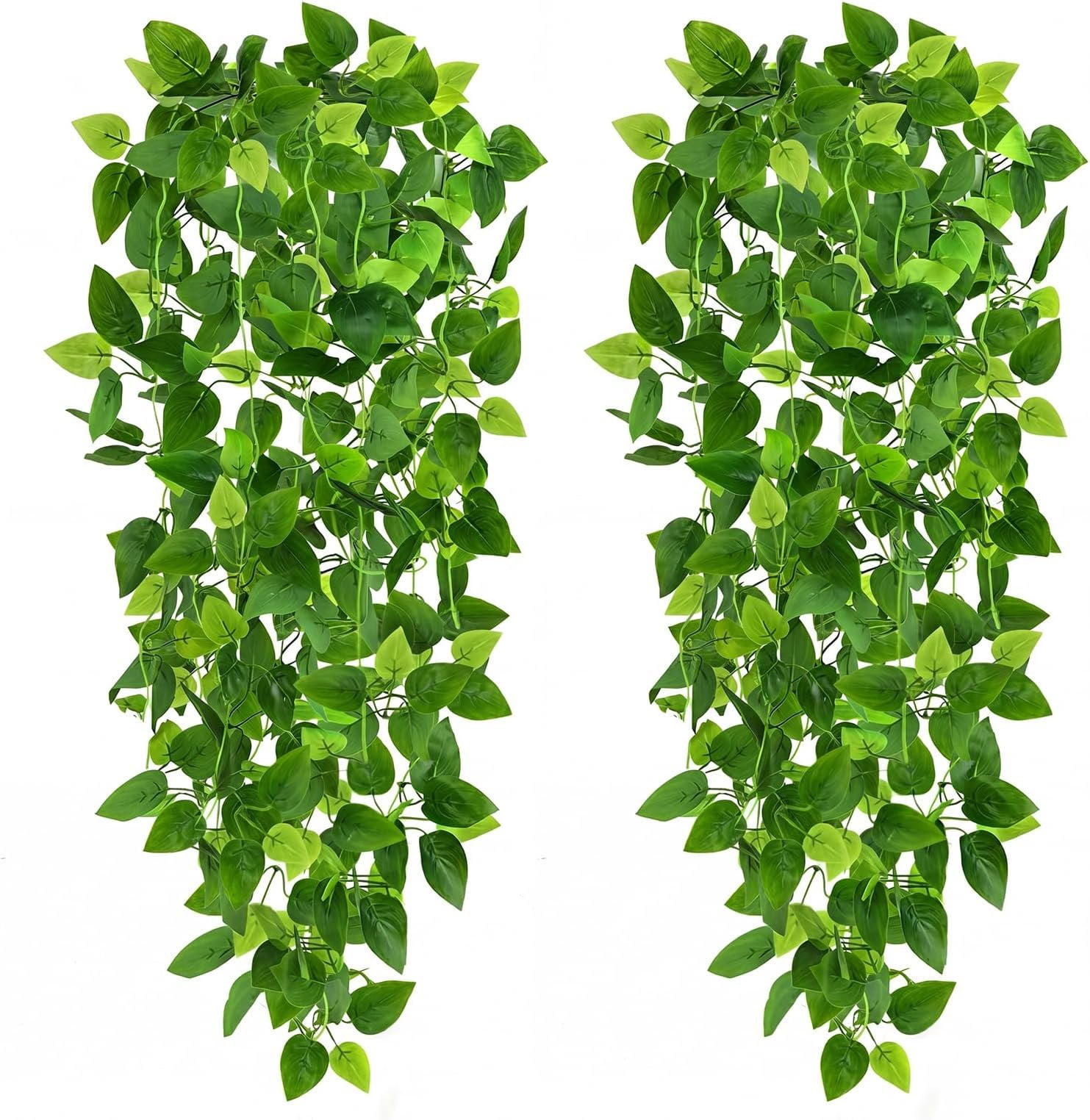 2 count for Room Decor, 3.6ft Artificial Ivy Pothos Vine for Wall ...
