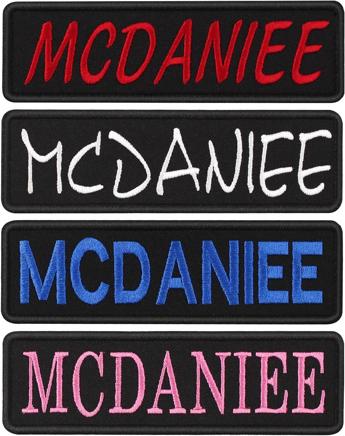 2 count of The Custom Personalized Embroidered Name Patches Hook ...
