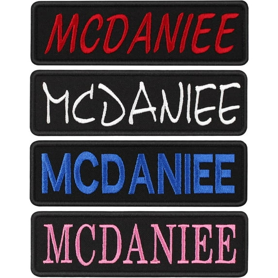2 count of The Custom Personalized Embroidered Name Patches Hook ...