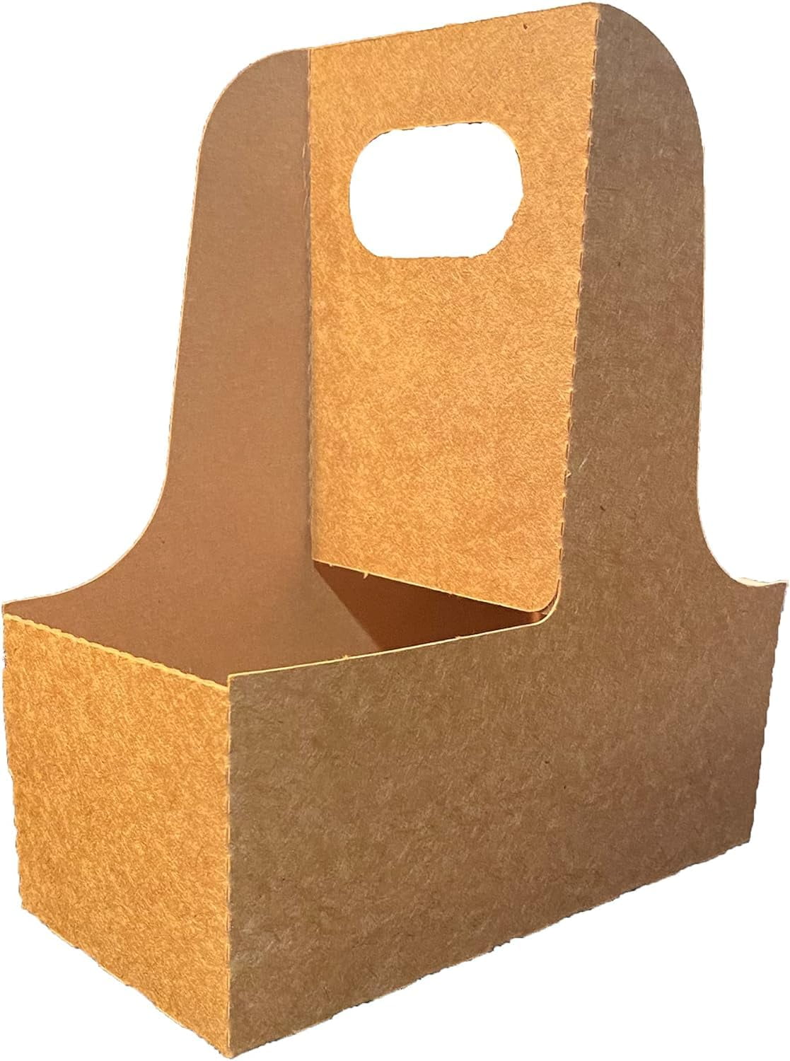 2 cup Kraft Cardboard Beverage Carrier (Pack of 10) - Durable Drink ...