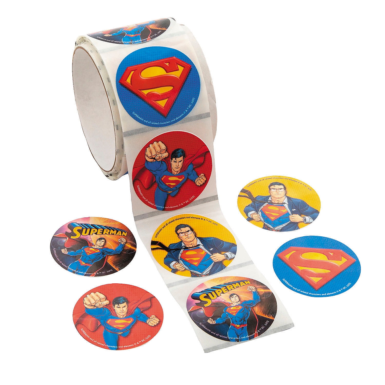 2" diam. Bulk 144 Pc. DC Comics Superman Party Favor Stickers - Walmart.com