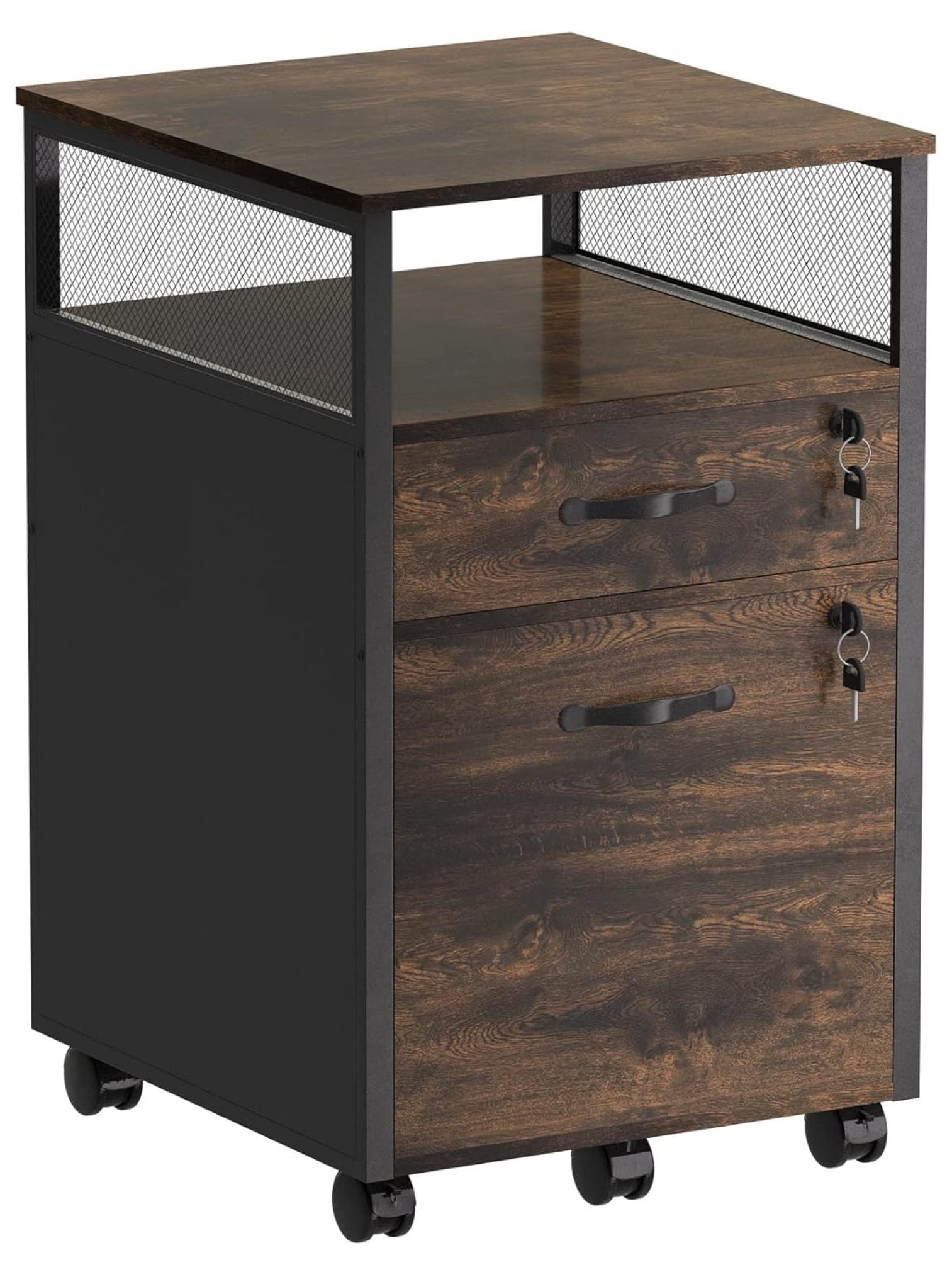 2 drawer file cabinet with lock, Wood Filing Cabinet for Home Office ...