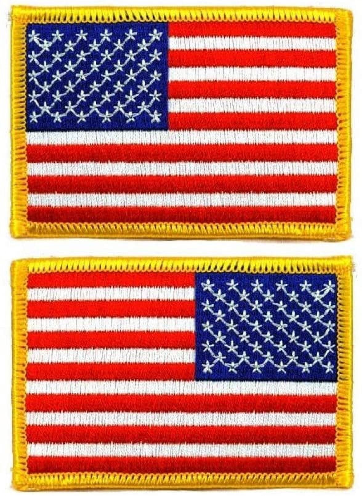 2 ea. Made in the USA, Embroidered American Flag Shoulder Patches 1 ...