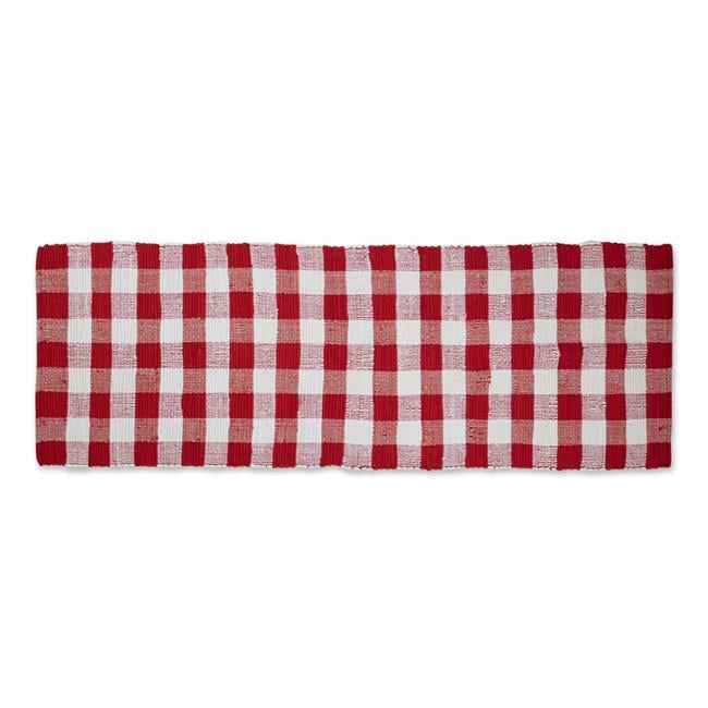 2 ft. 3 in. x 6 ft. Buffalo Check Runner Rug, Red & White - Walmart.com