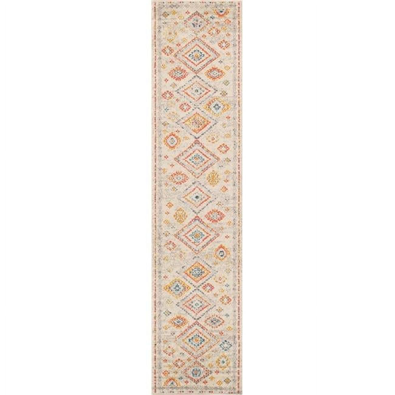 2 ft. 4 in. x 10 ft. Aldora Design Power Loom Runner Rug, Beige ...