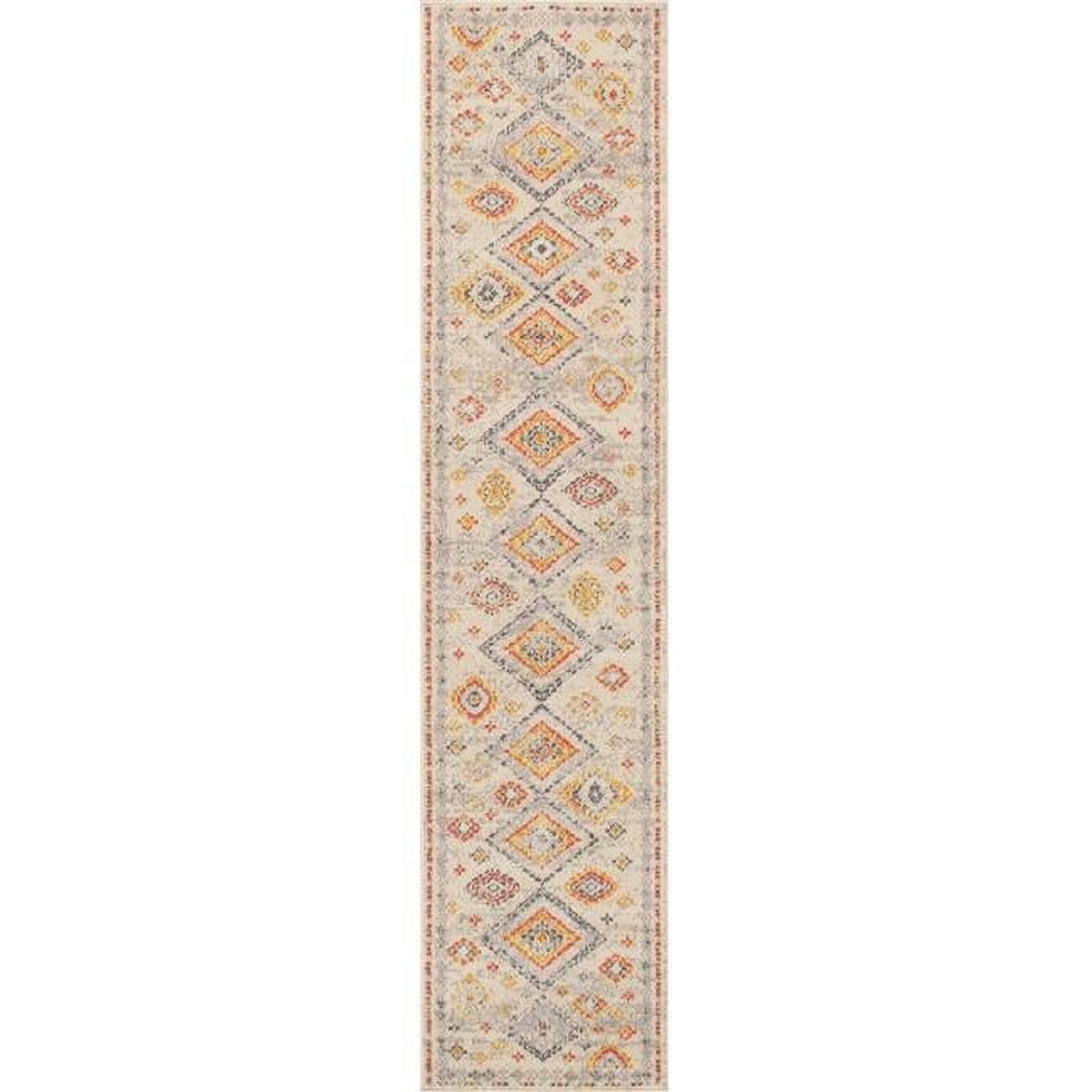 2 ft. 4 in. x 8 ft. Aldora Design Power Loom Runner Rug, Beige ...