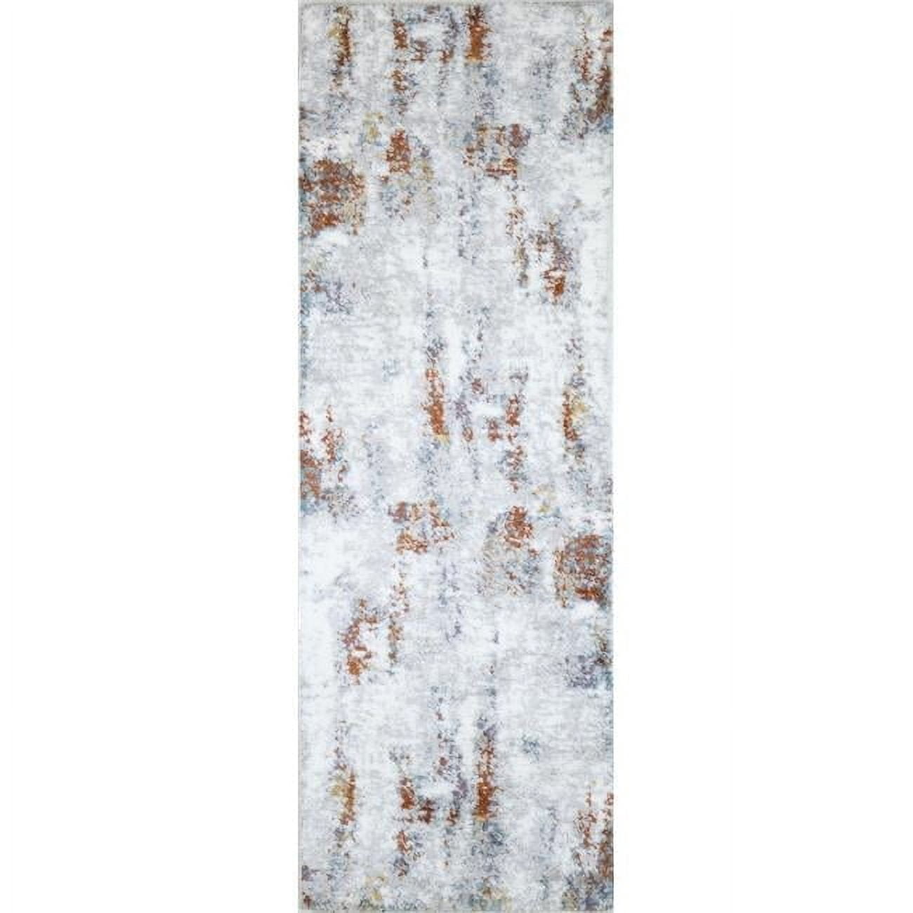 2 ft. 6 in. x 8 ft. Andes Abstract Contemporary Polyester Power Loom ...