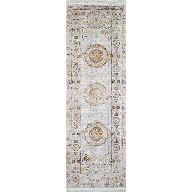2 ft. 6 in. x 8 ft. Century Geometric Transitional Polyester Power Loom ...