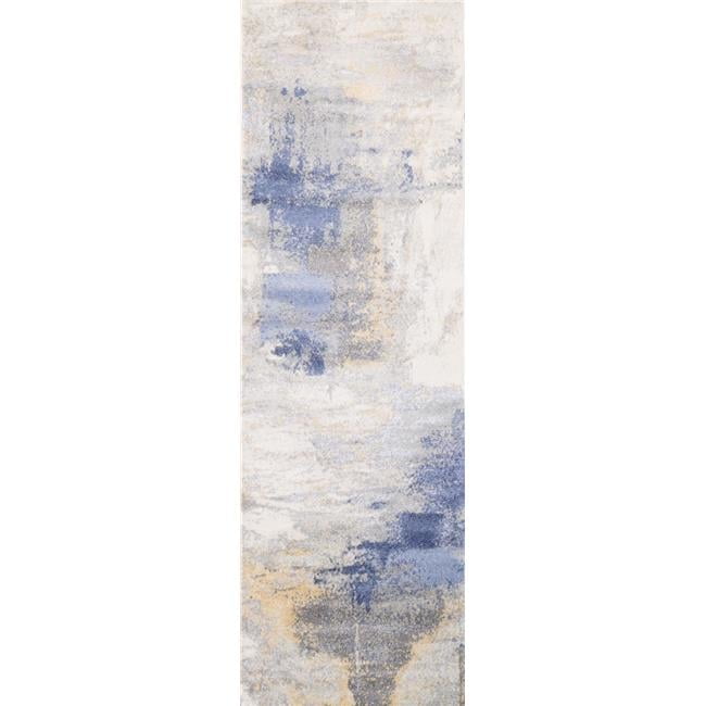 2 ft. 6 in. x 8 ft. Everek Abstract Ivory & Multi Color Transitional ...
