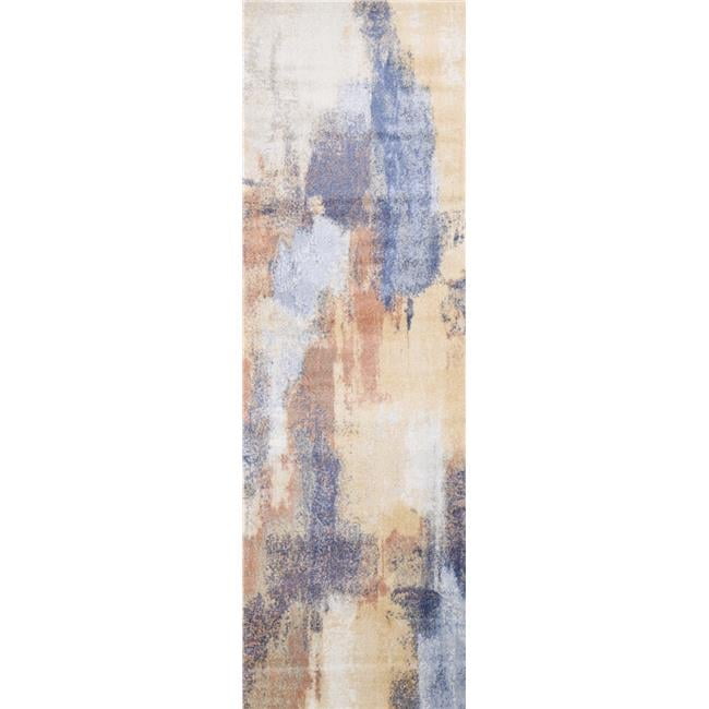 2 ft. 6 in. x 8 ft. Everek Abstract Transitional Polypropylene Machine ...