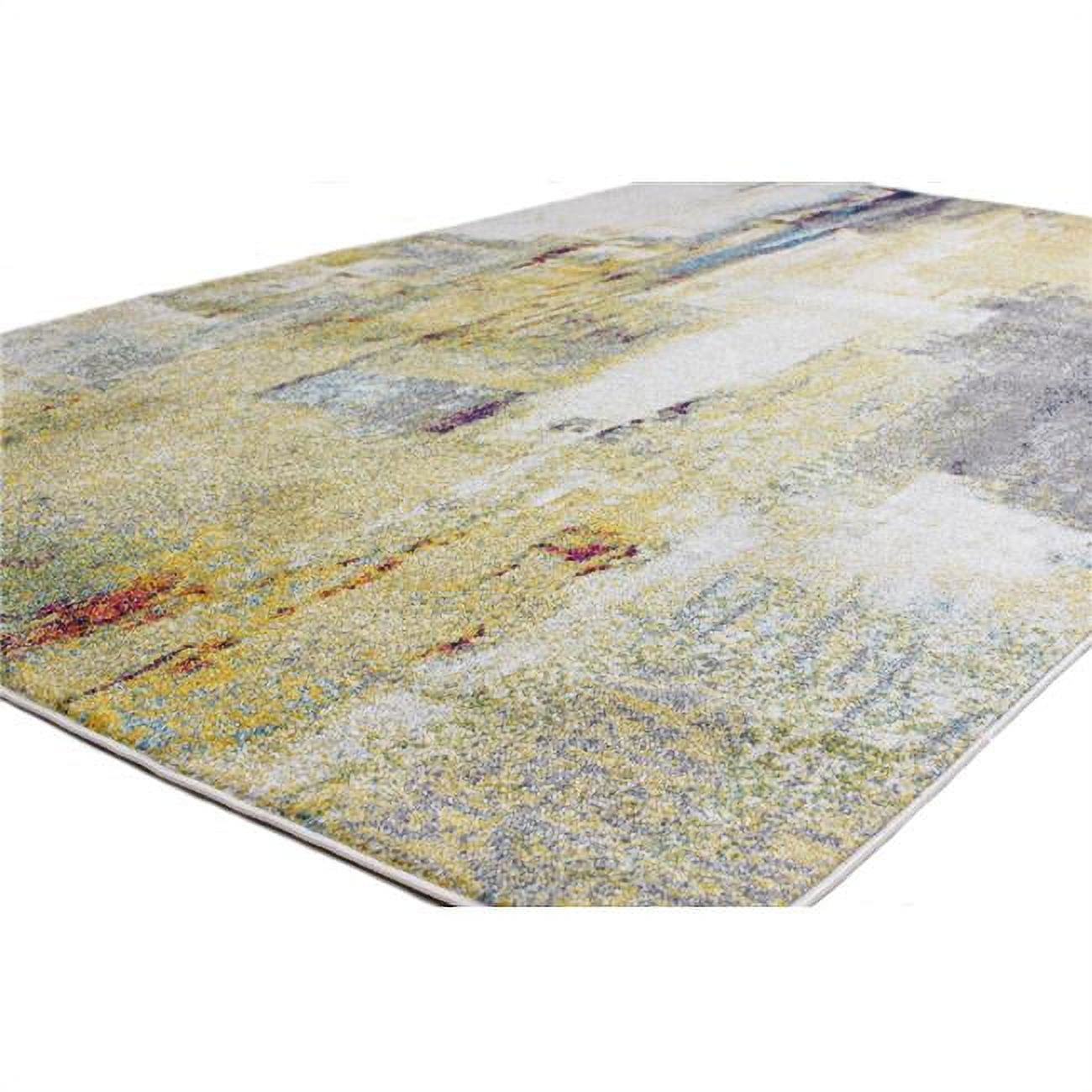 2 ft. 6 in. x 8 ft. Everek Abstract Transitional Polypropylene Machine ...