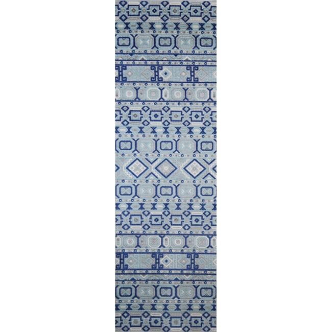 2 ft. 6 in. x 8 ft. Veranda Geometric Transitional Polypropylene Power ...